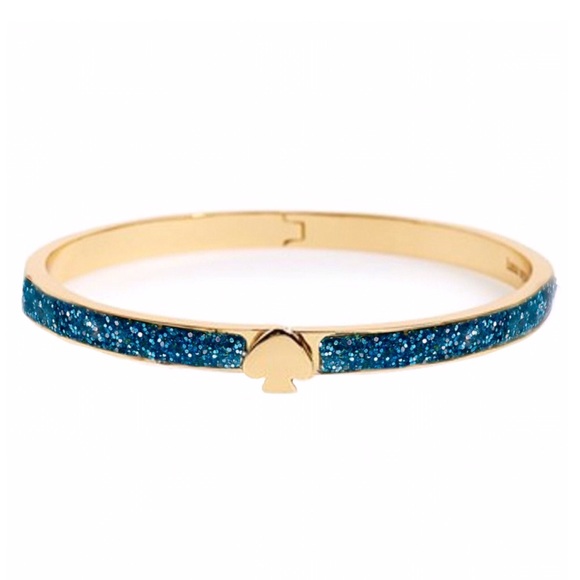 kate spade | Jewelry | Kate Spade Blue Glitter Heritage Spade Bangle ...